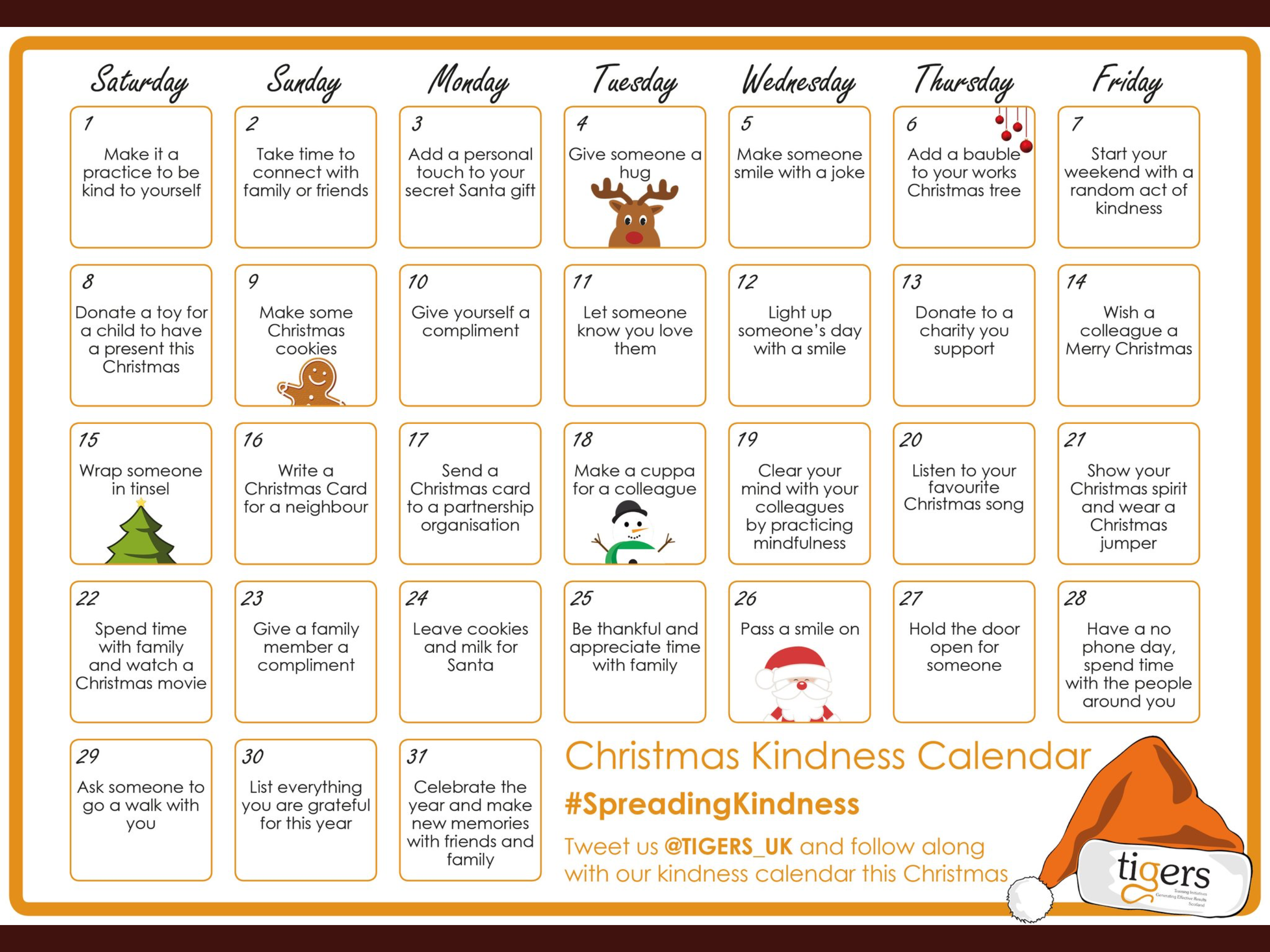 Kindness Advent Calendar | Tollcross Primary School